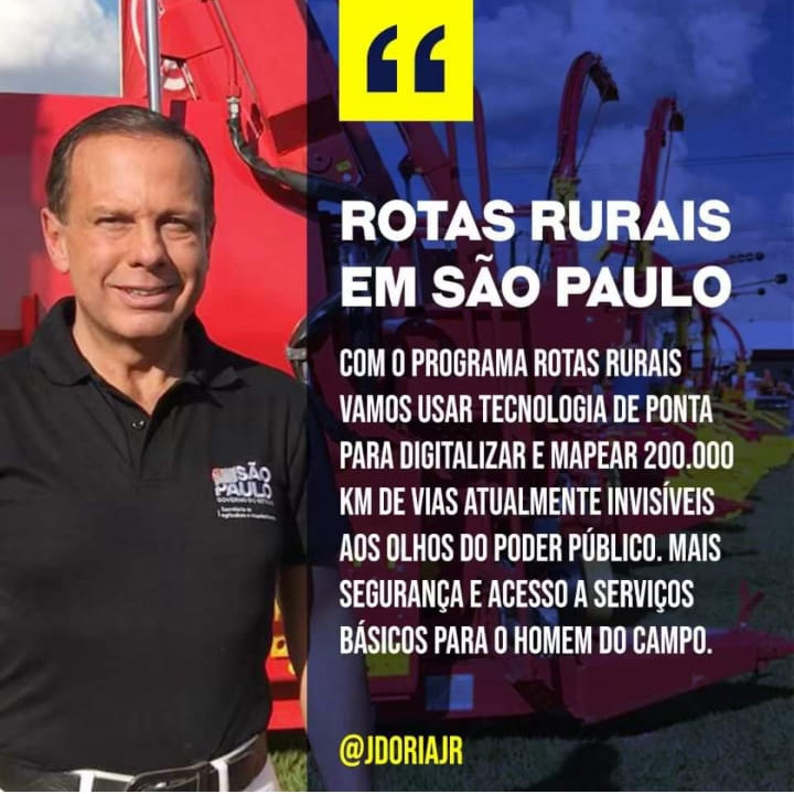 Projeto Rotas Rurais é lançado na Agrishow 2019 pelo Governo de SP ...